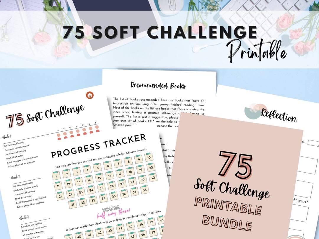 75 Soft Challenge Printable Bundle, 75 Day Challenge, 75 Soft Challenge ...