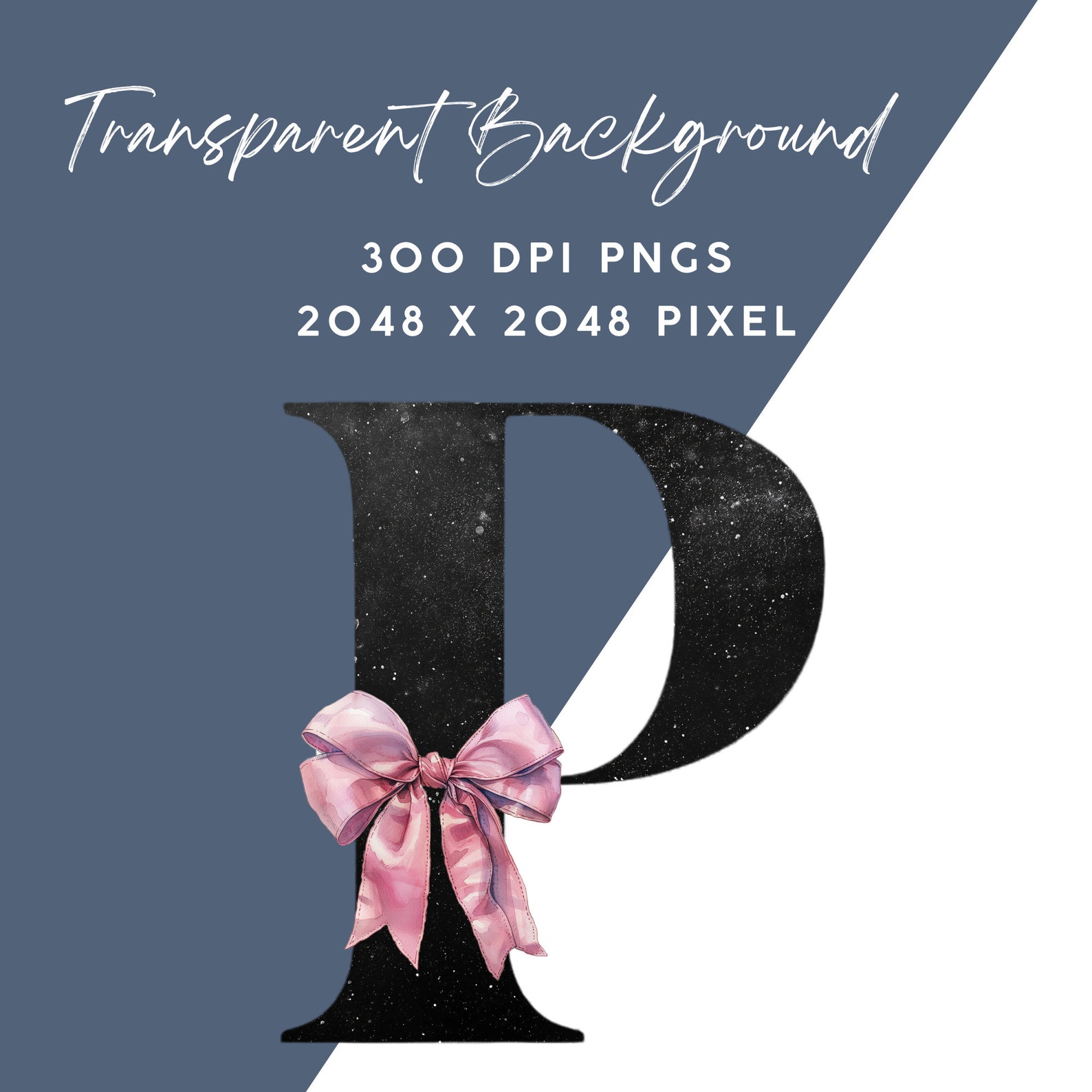 Watercolor Coquette Alphabet Clipart Pack Digital Alphabet Sublimation ...