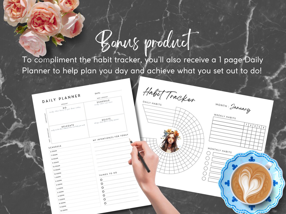 Circle Habit Tracker Printable Daily Habit Tracker Circle Daily Tracker ...
