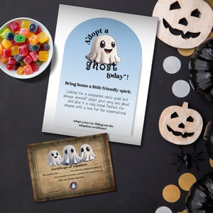 Adopt a Ghost Certificate Printable Adopt a Ghost Sign Pet Ghost ...