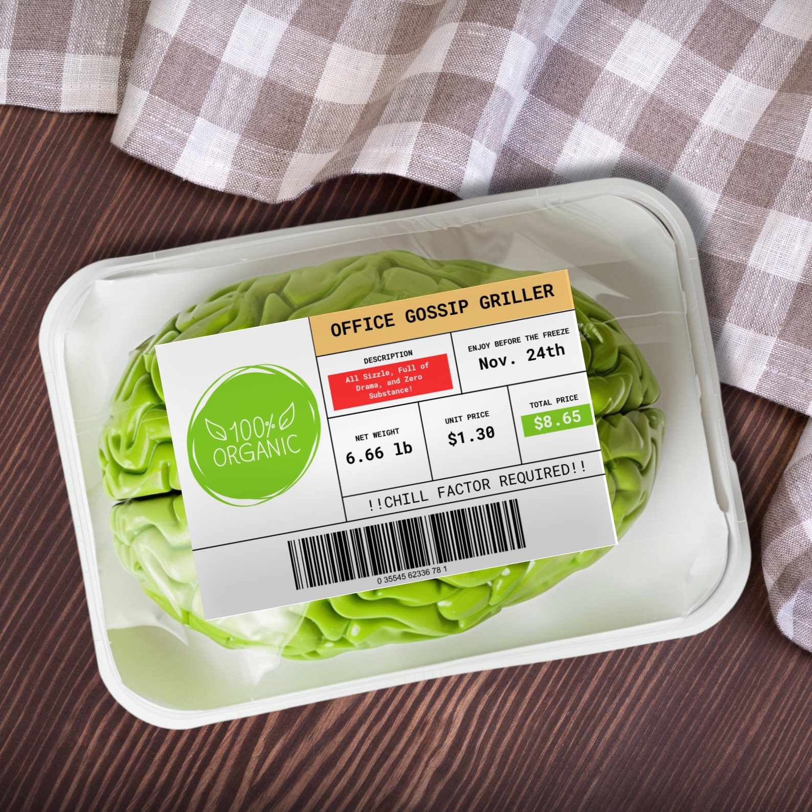 Editable Fake Meat Label Stickers Funny Halloween Prank Gift Office Gag ...