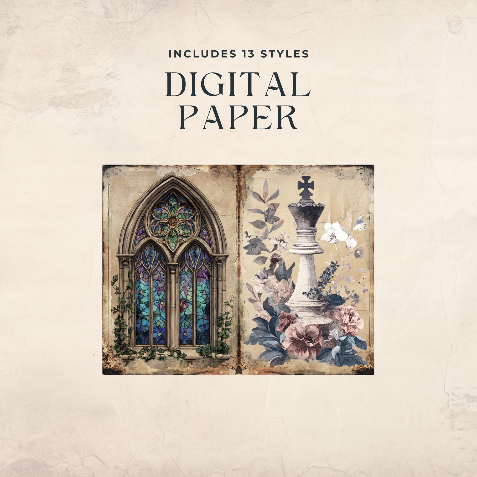 Dark Academia Junk Journal for Scrapbooking, Vintage Printable Papers ...