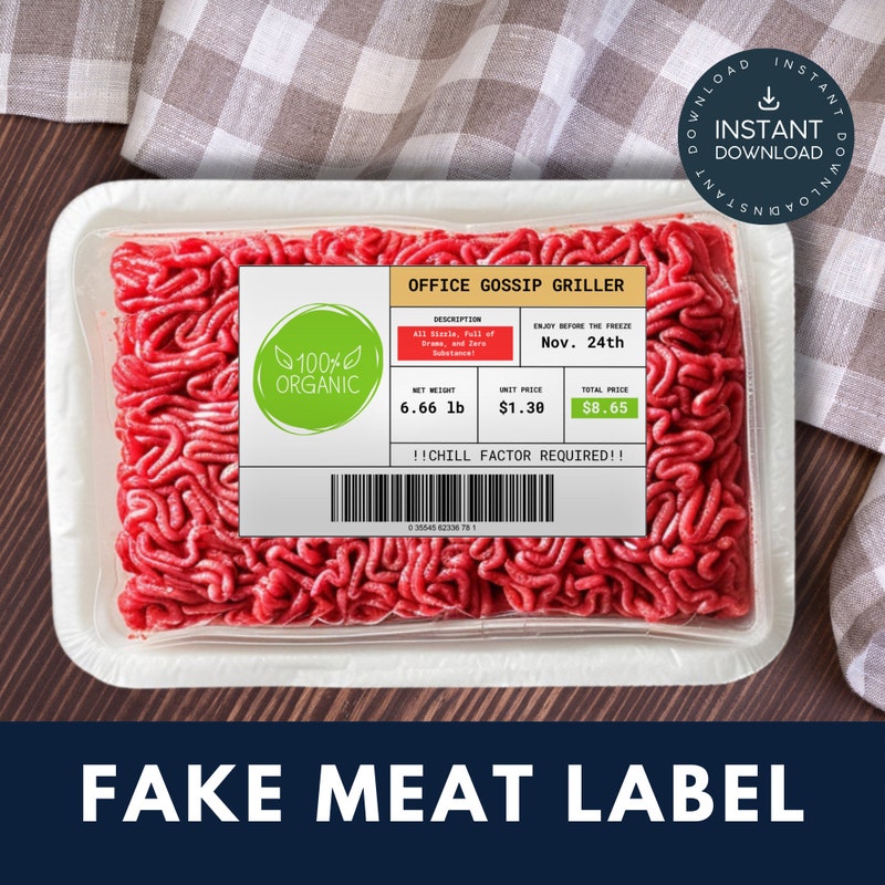 Halloween Meat Labels - Etsy