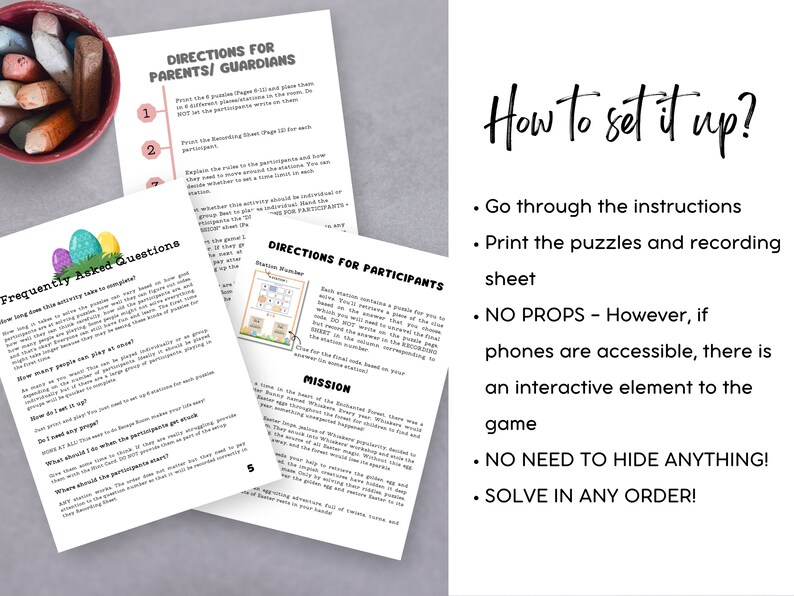 Easter Escape Room for Kids Easter Escape Game Printable Escape Room ...