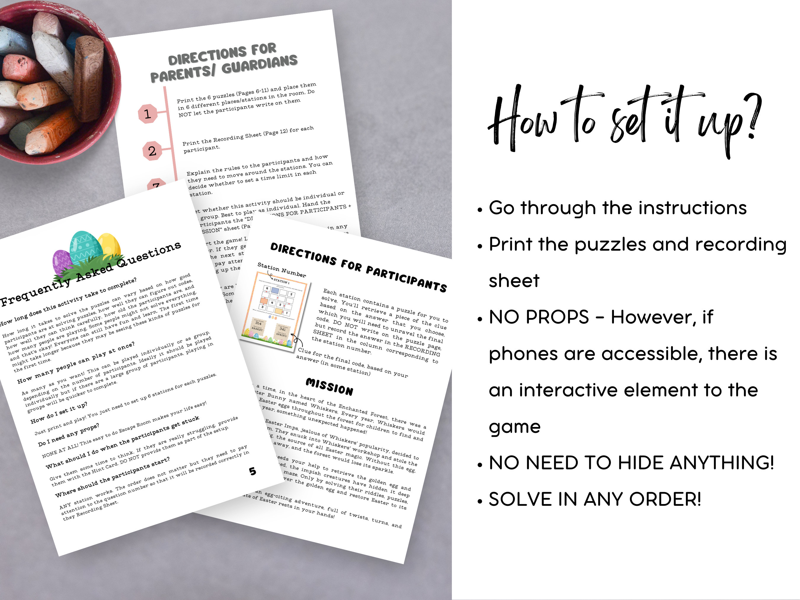 Easter Escape Room for Kids Easter Escape Game Printable Escape Room ...