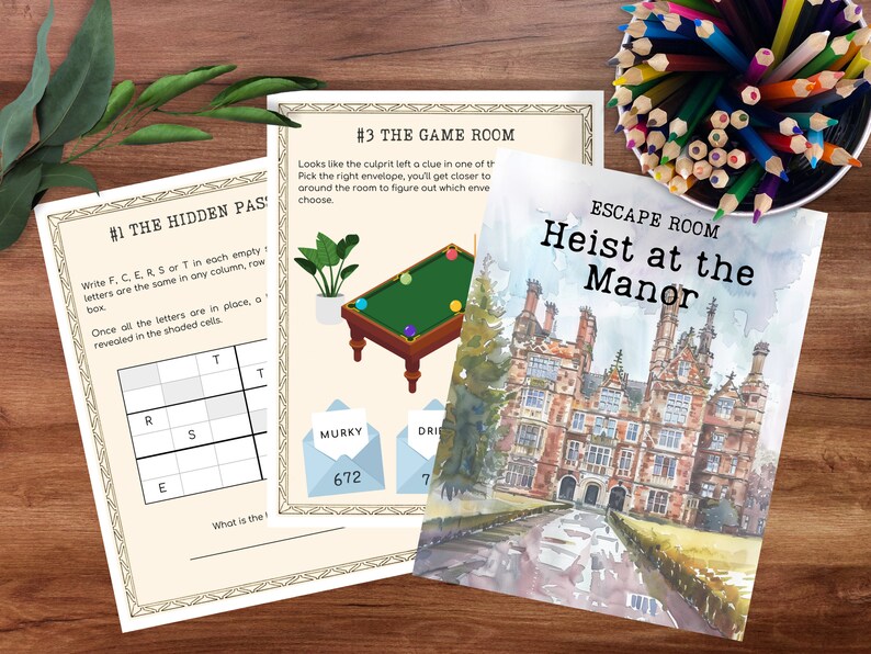 Mystery Escape Room for Kids Printable Escape Room Kit Who Done It Game ...