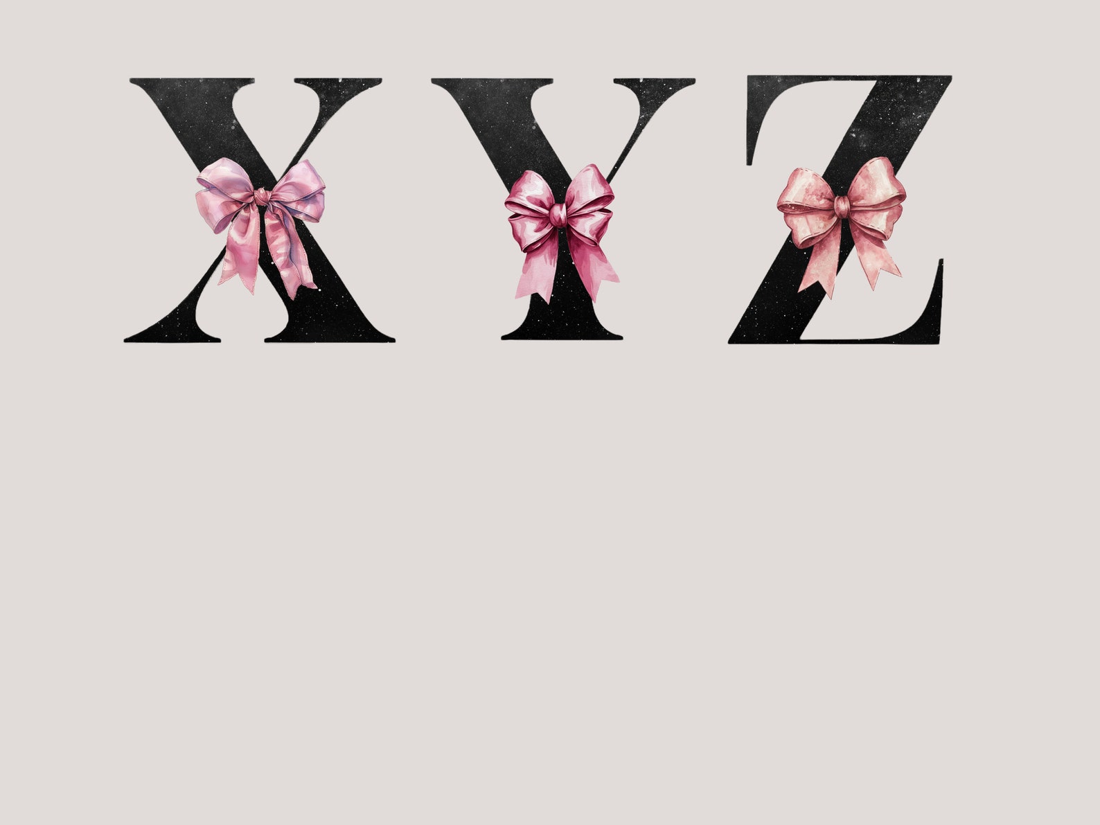 Watercolor Coquette Alphabet Clipart Pack Digital Alphabet Sublimation ...