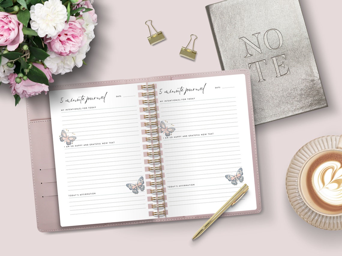 5 Minute Morning Journal 5 Minute Gratitude Journal Self - Etsy