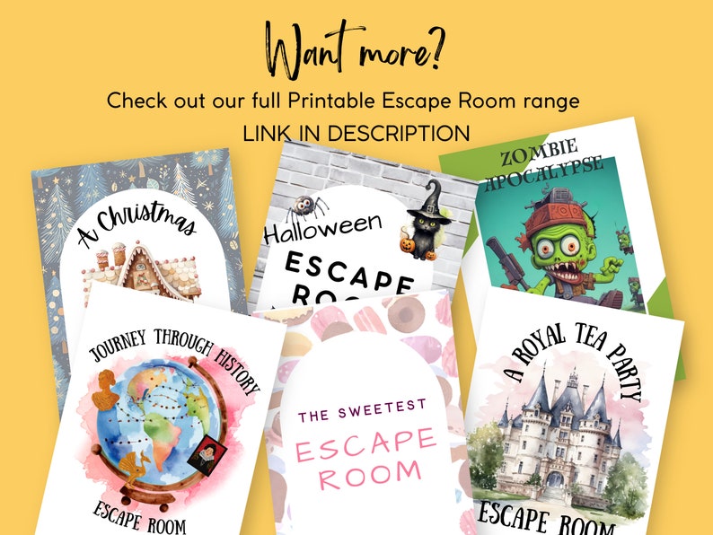 Printable Escape Room for Kids, Halloween Games, Guessing Games, Fun ...