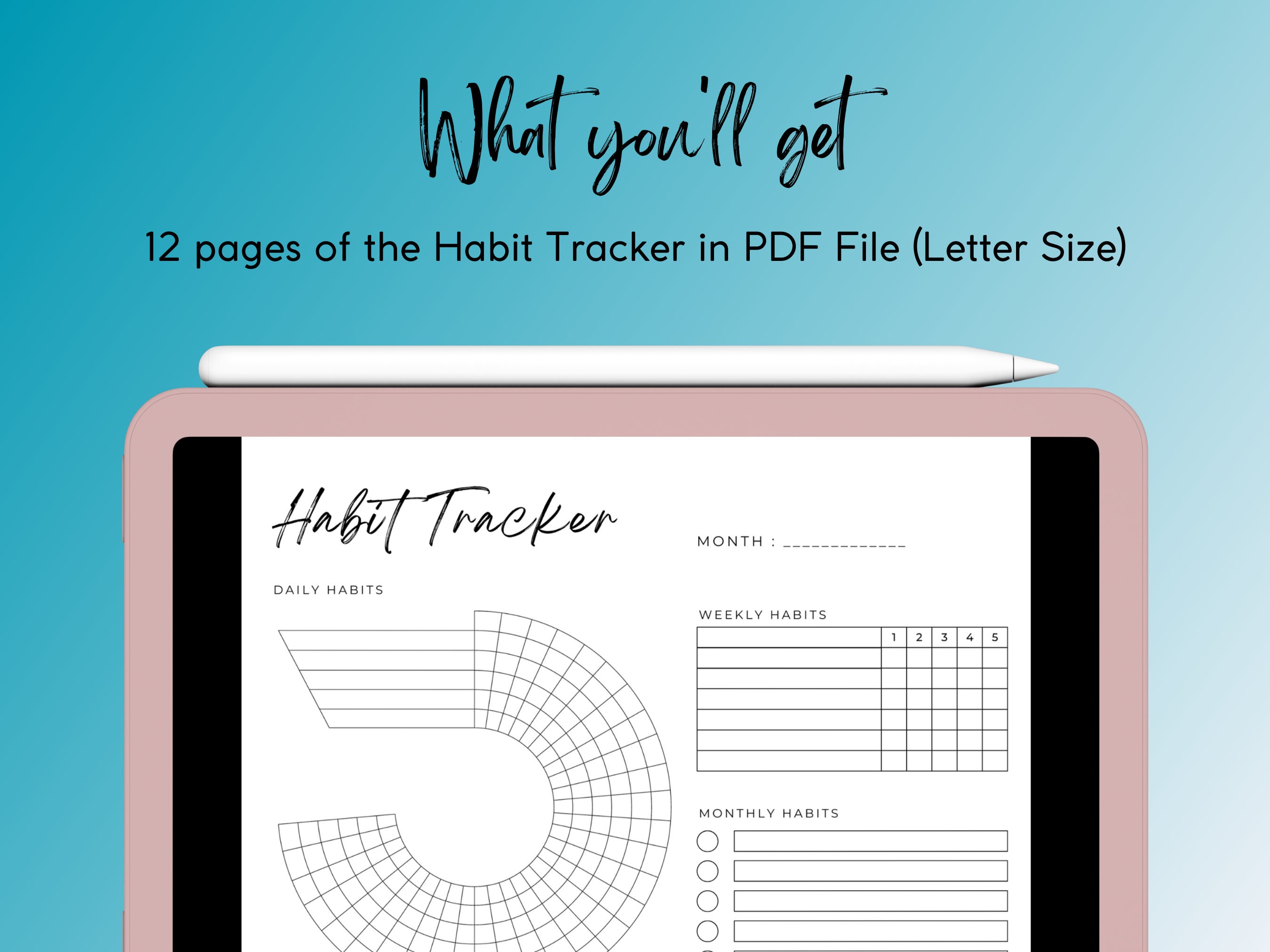 PDF Circle Habit Tracker Printable Circular Monthly Circle Daily ...
