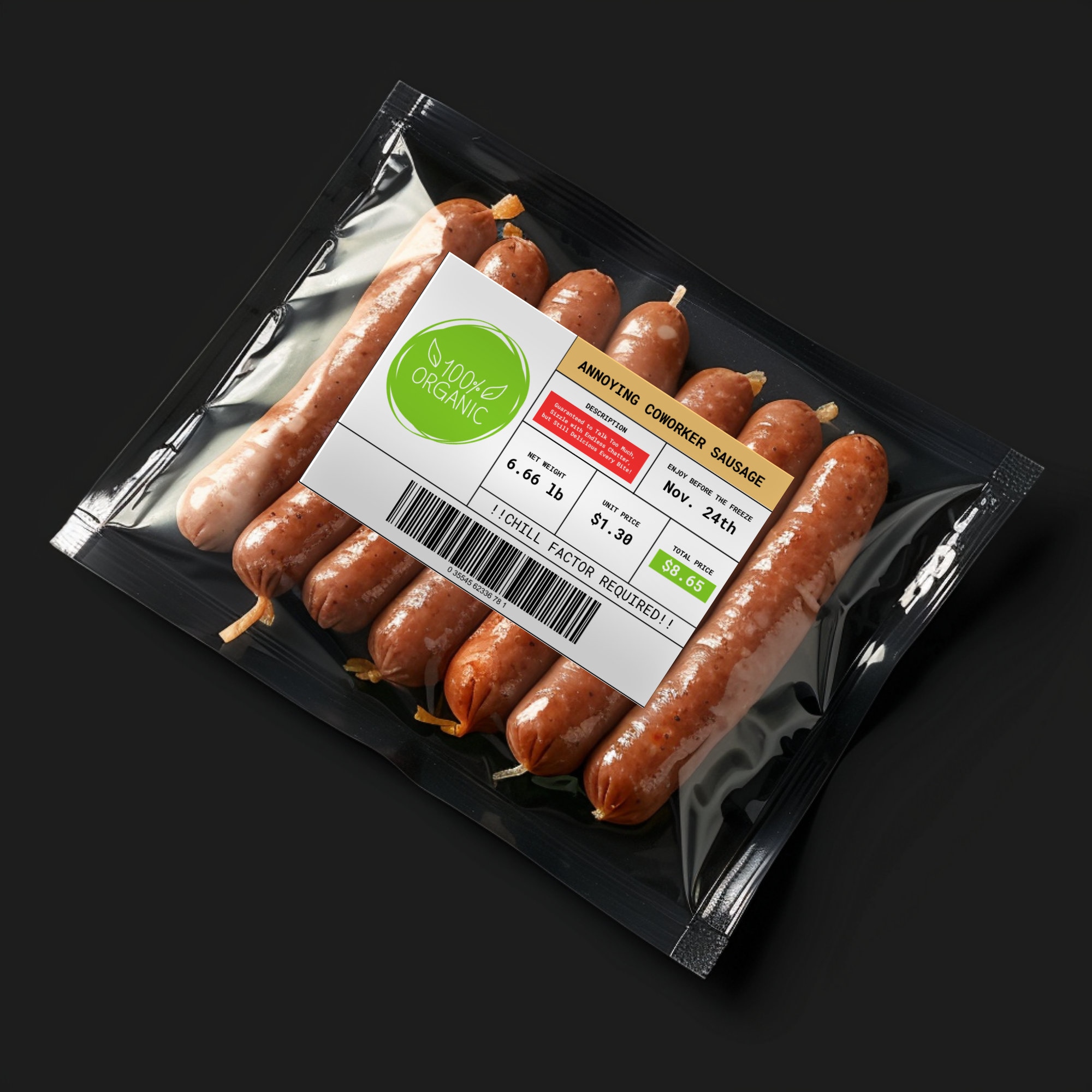 Editable Fake Meat Label Stickers Funny Halloween Prank Gift Office Gag ...