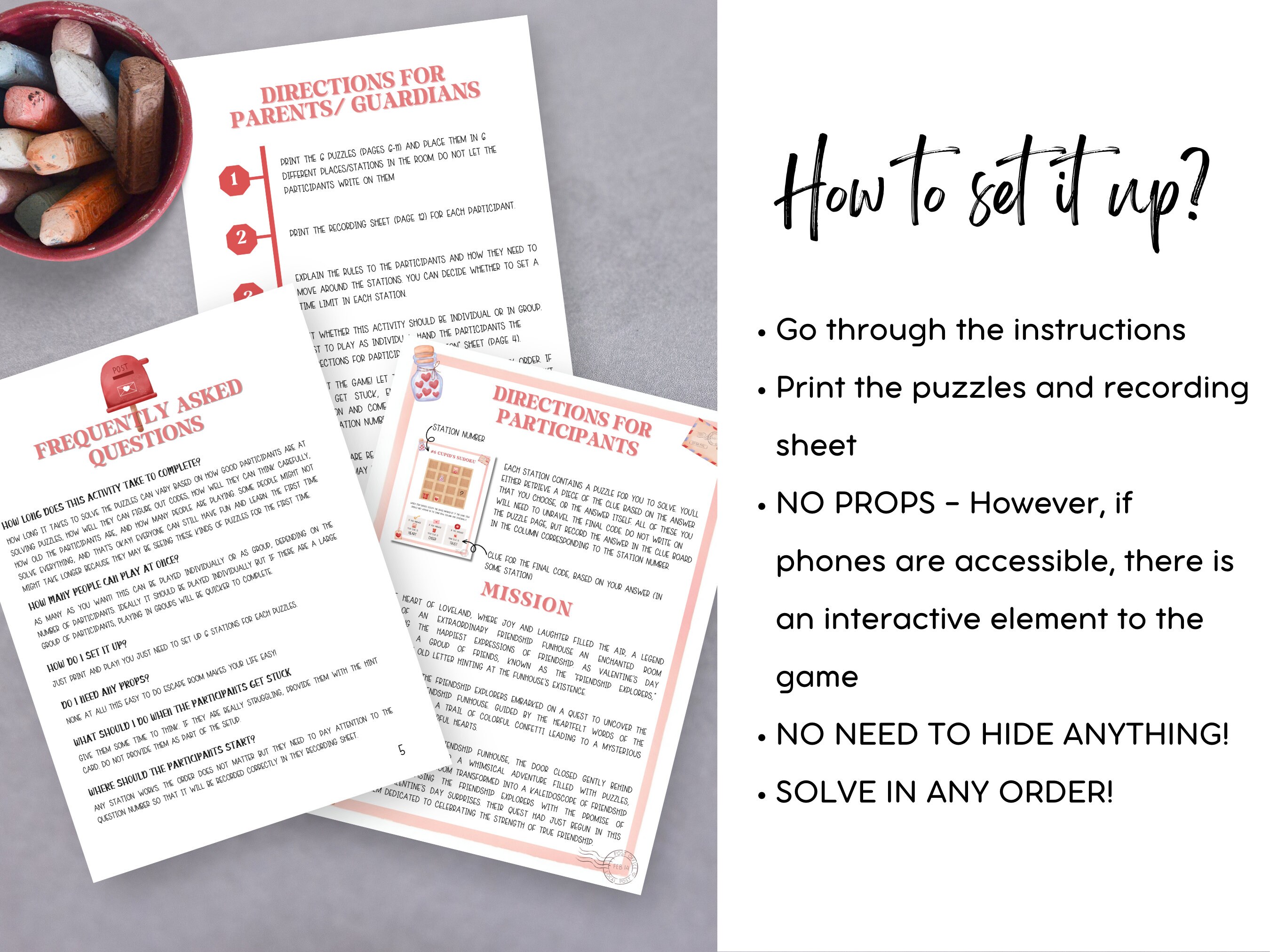 Valentine's Day Escape Room for Kids Escape Room Printable Escape Room ...