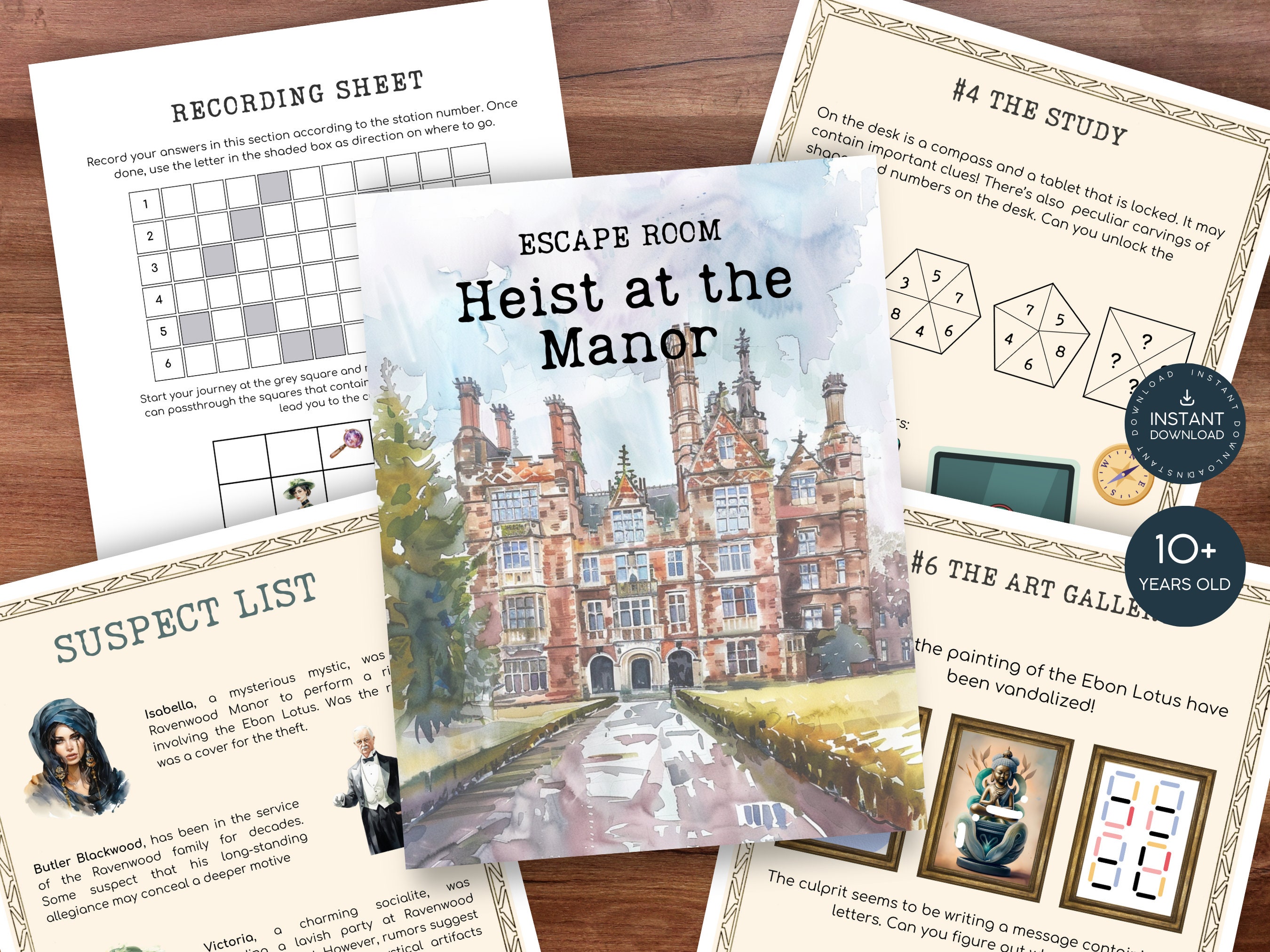 Mystery Escape Room for Kids Printable Escape Room Kit Who Done It Game ...