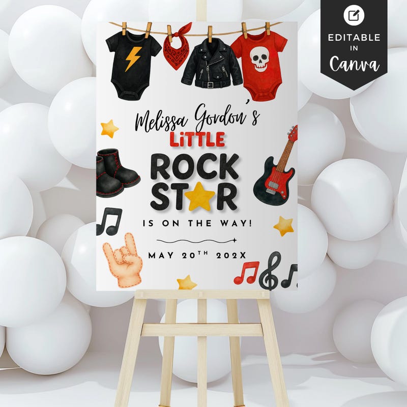 Rock Baby Shower - Etsy