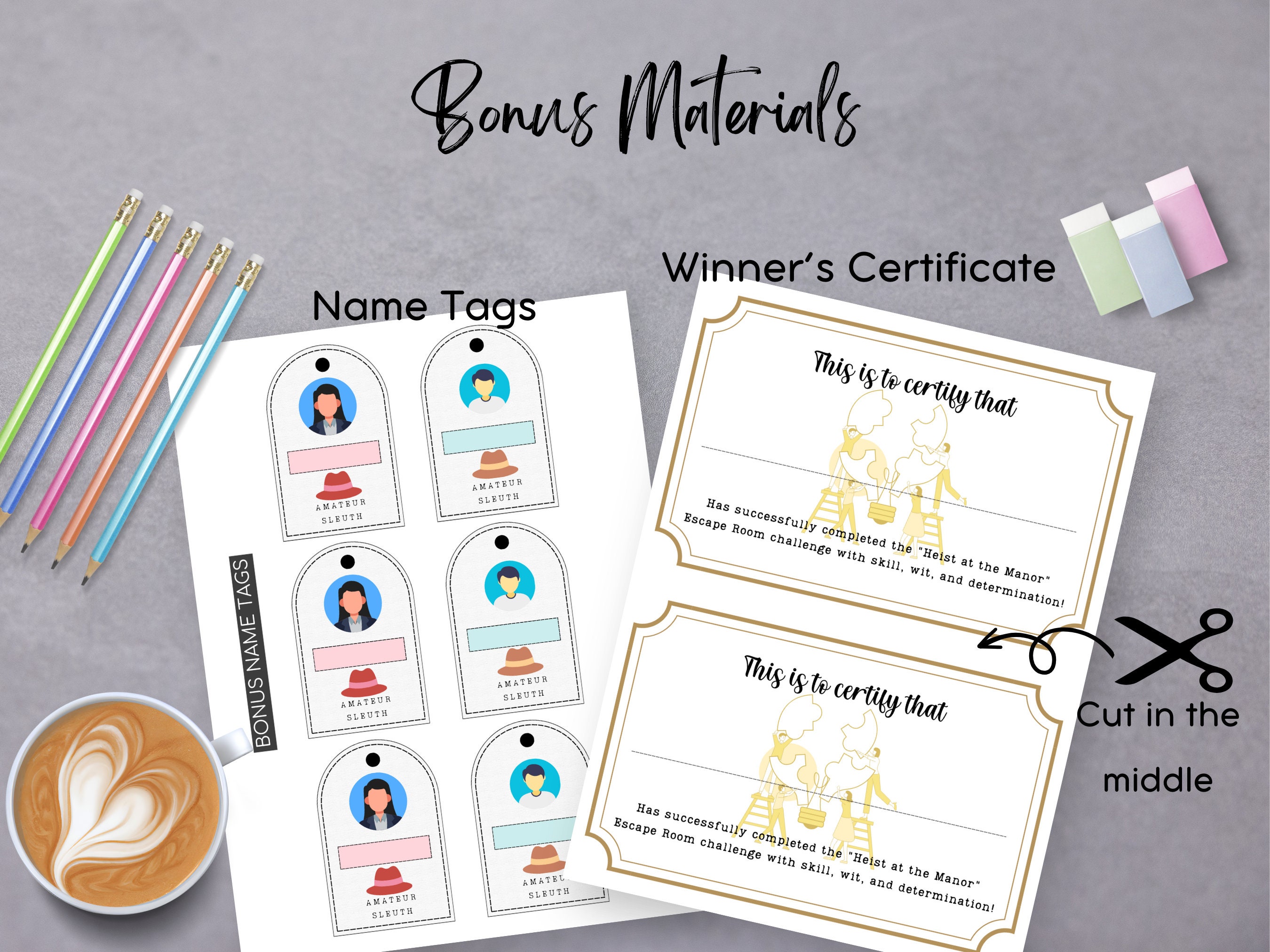 Mystery Escape Room for Kids Printable Escape Room Kit Who Done It Game ...