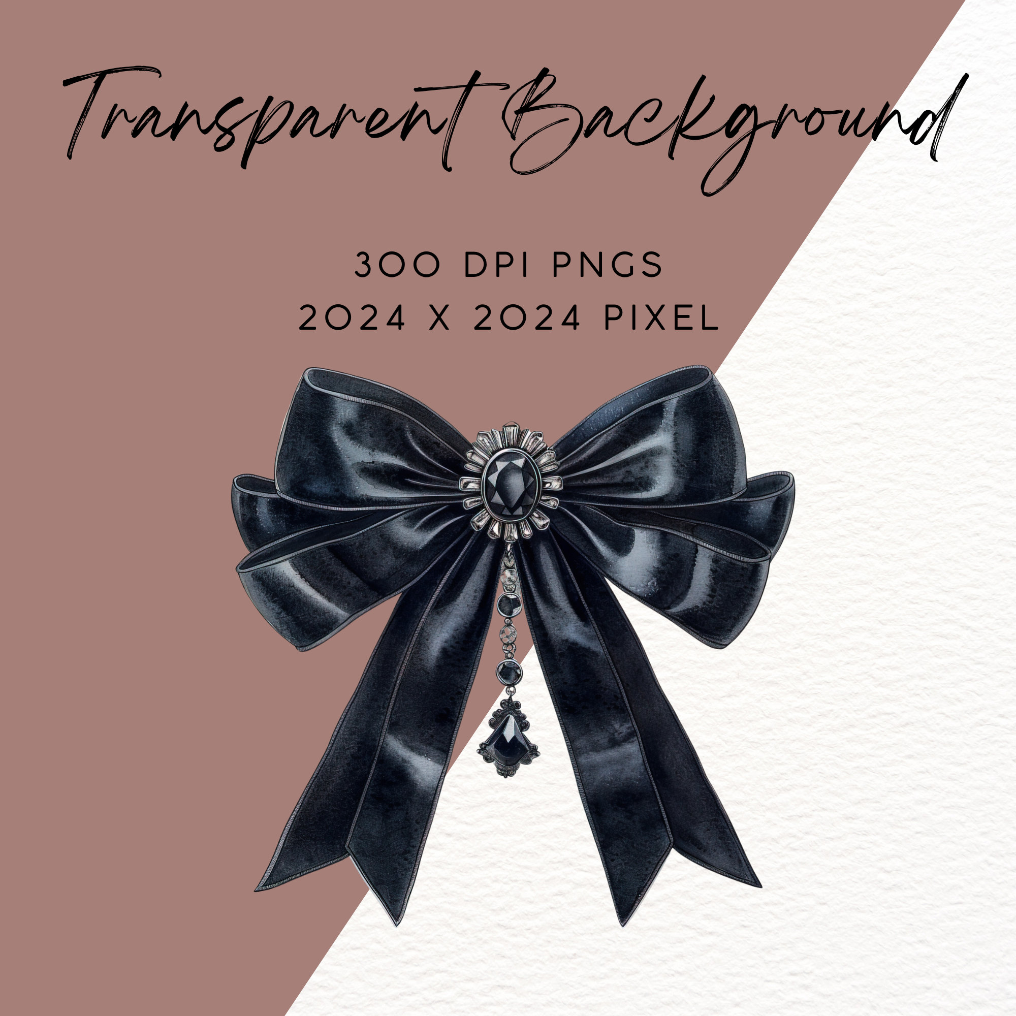 Black Velvet Coquette Bow Clipart Dark Coquette PNG for Shirts Black ...