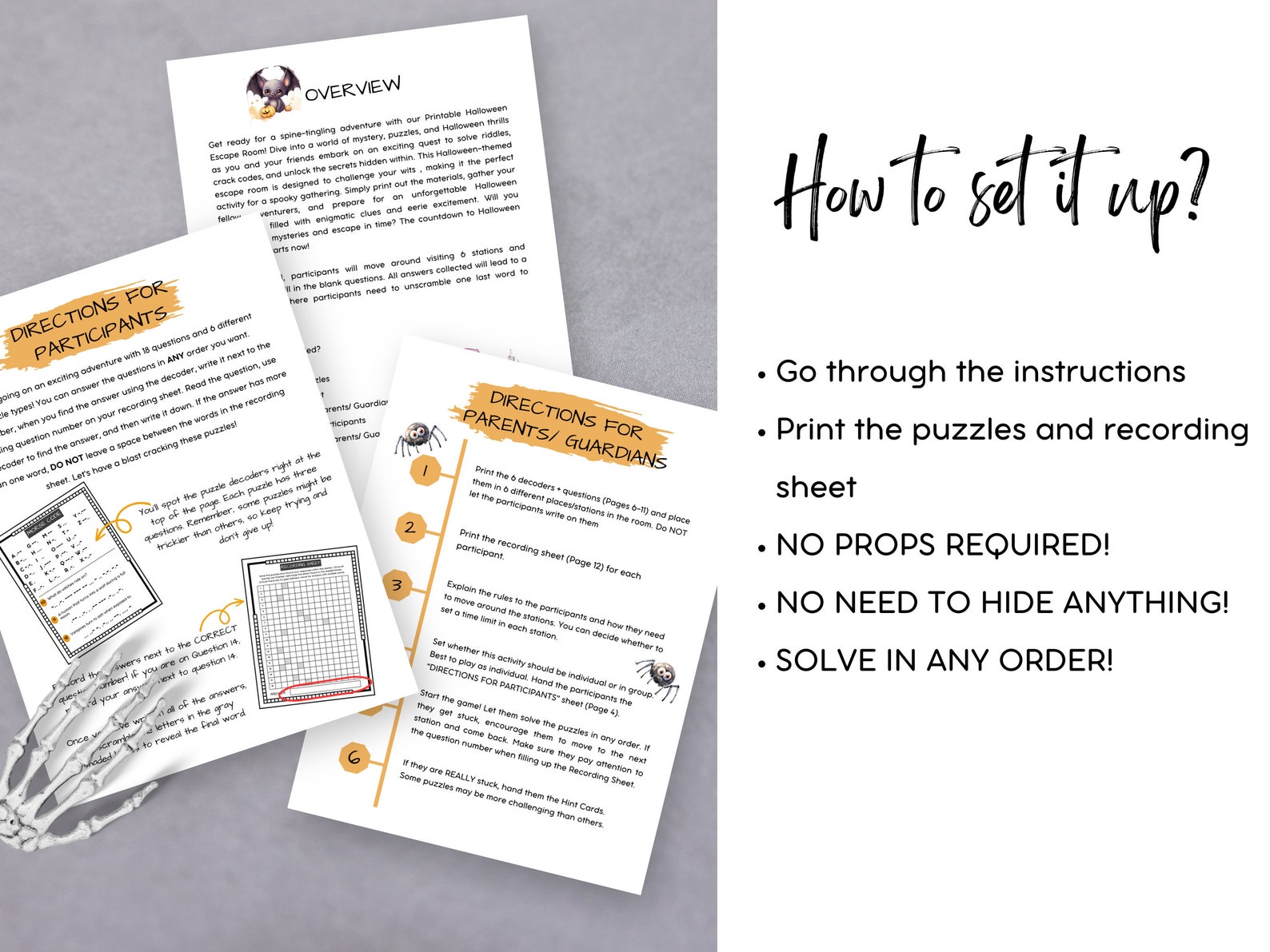 Printable Escape Room for Kids, Halloween Games, Guessing Games, Fun ...