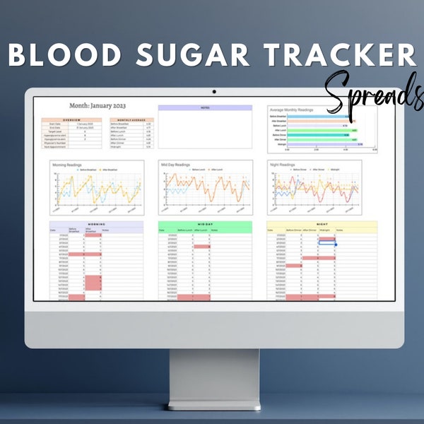 Diabetes Tracking Spreadsheet - Etsy