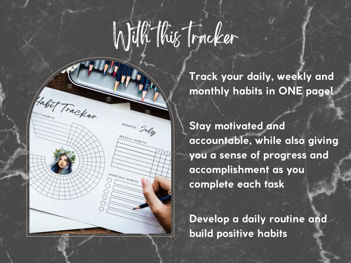 Circle Habit Tracker Printable Daily Habit Tracker Circle Daily Tracker ...