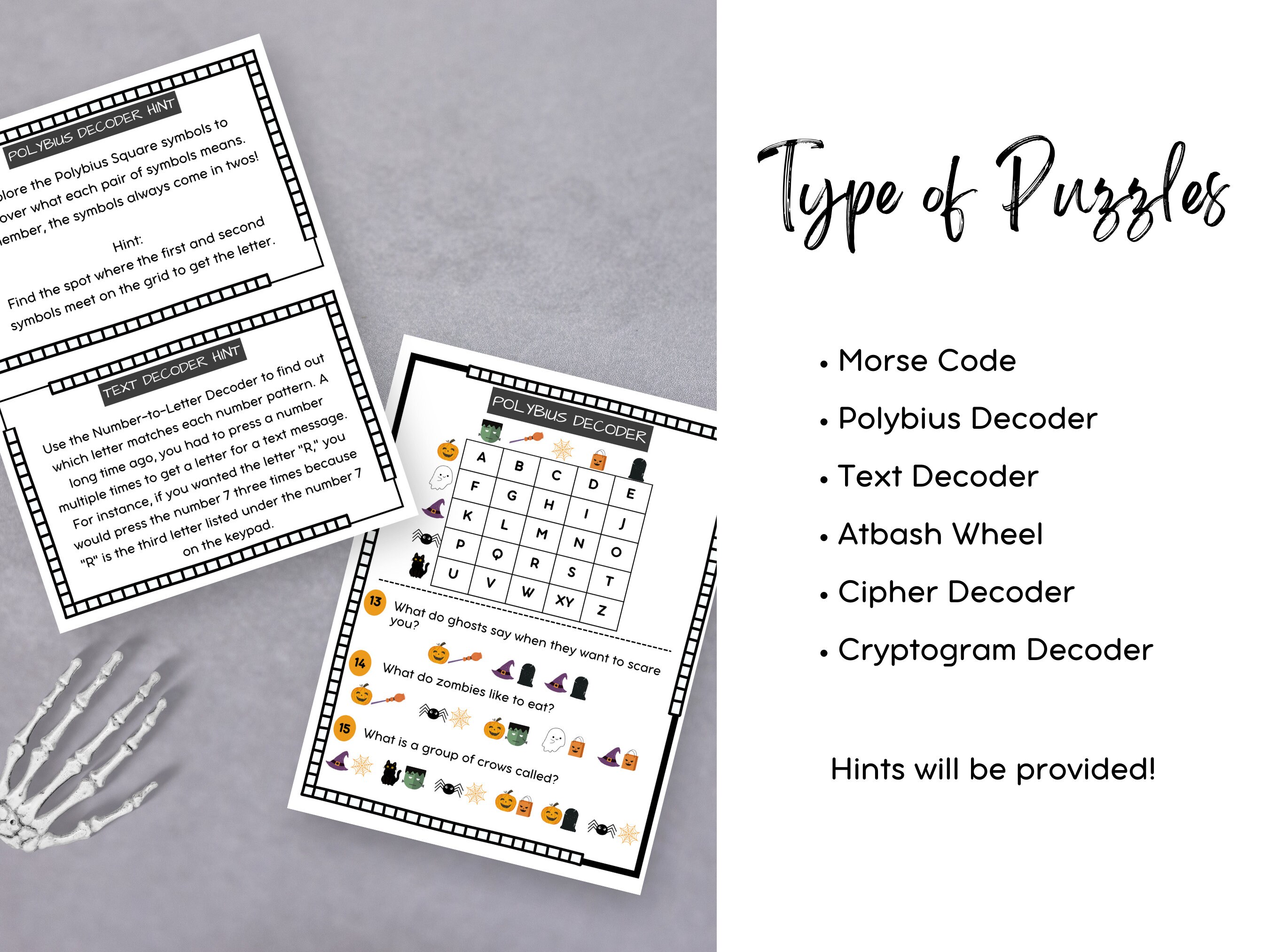 Printable Escape Room for Kids, Halloween Games, Guessing Games, Fun ...
