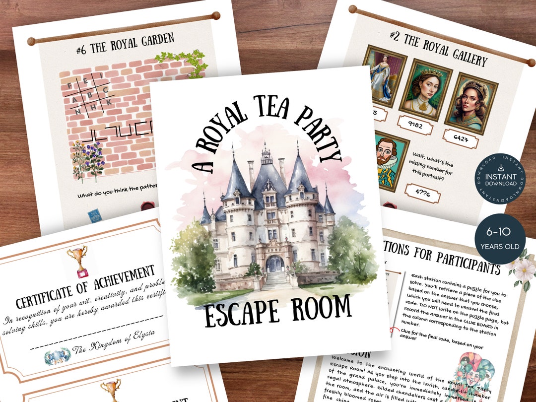 Escape Room for Kid Printable Escape Room Kit Escape Room Printable Tea ...