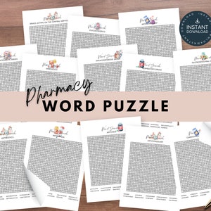Printable Pharmacy Word Search Pharmacy Week Games Printable Pharmacy ...