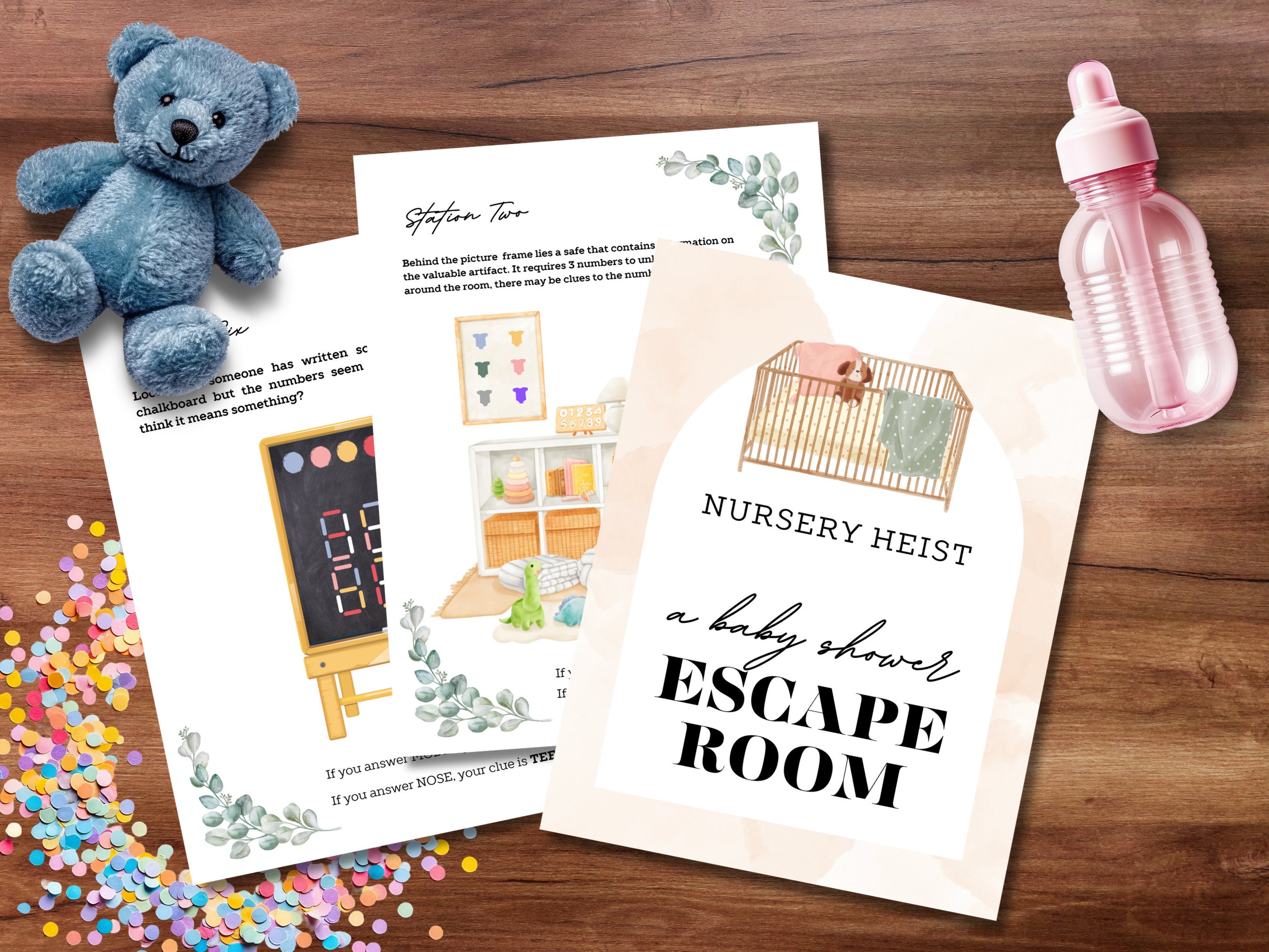 Baby Shower Escape Room at Home Escape Room for Adults Party Game Baby ...