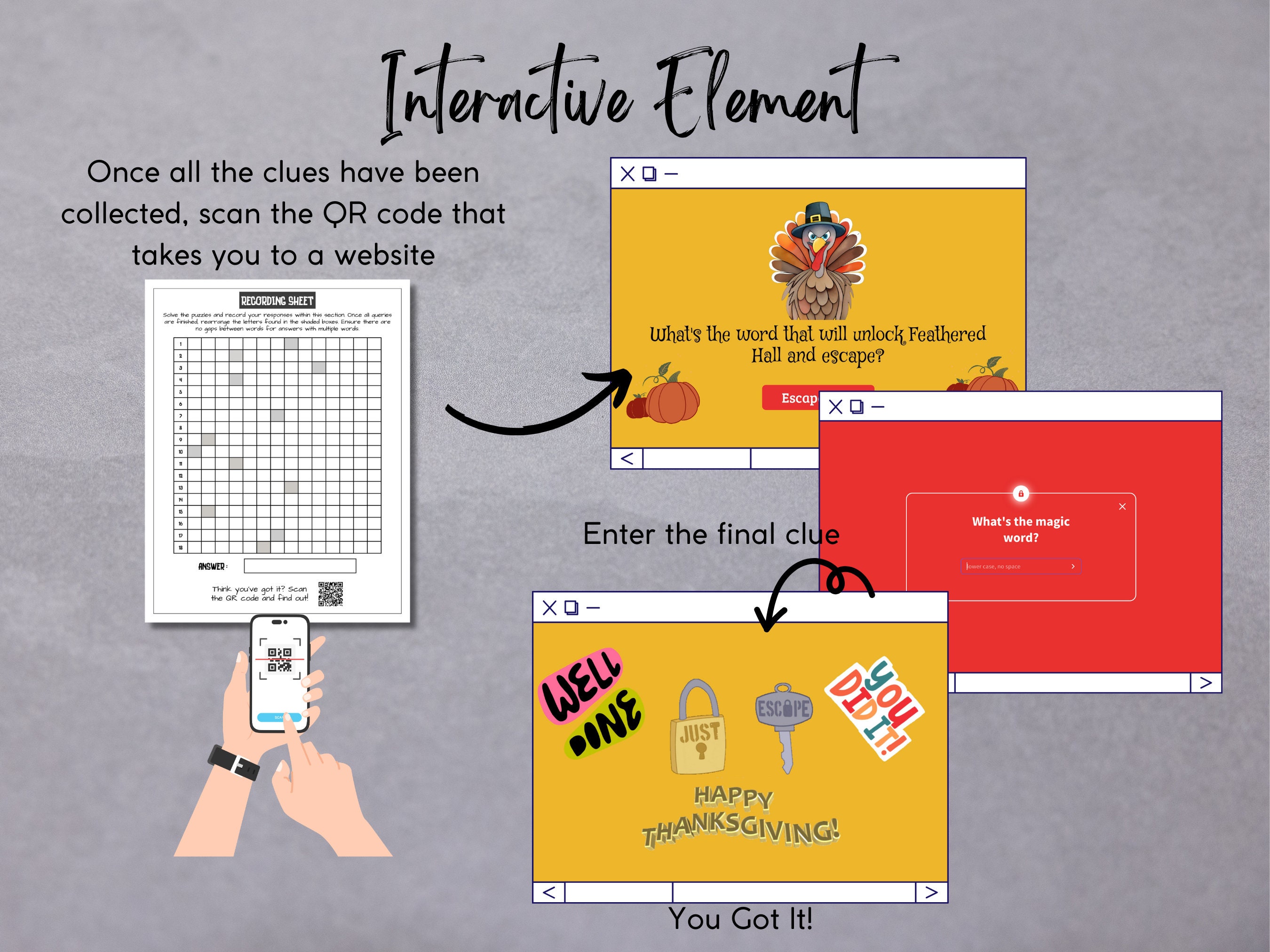 Thanksgiving Escape Room Printable Escape Room for Kids Escape Game ...