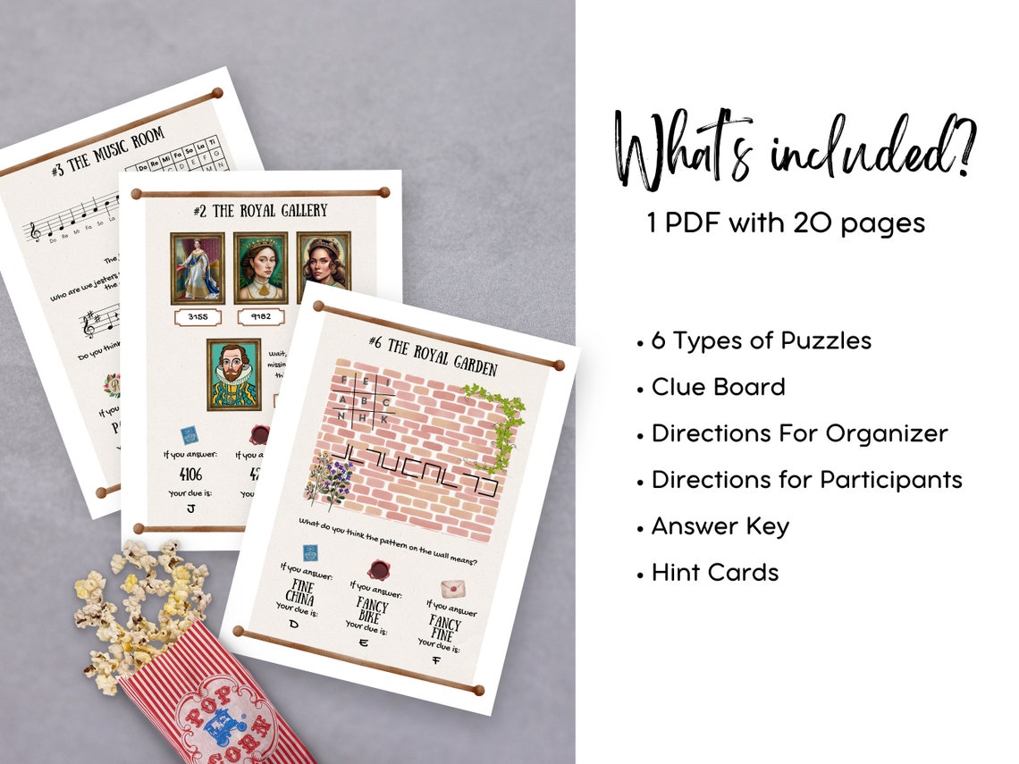 Escape Room for Kid Printable Escape Room Kit Escape Room Printable Tea ...