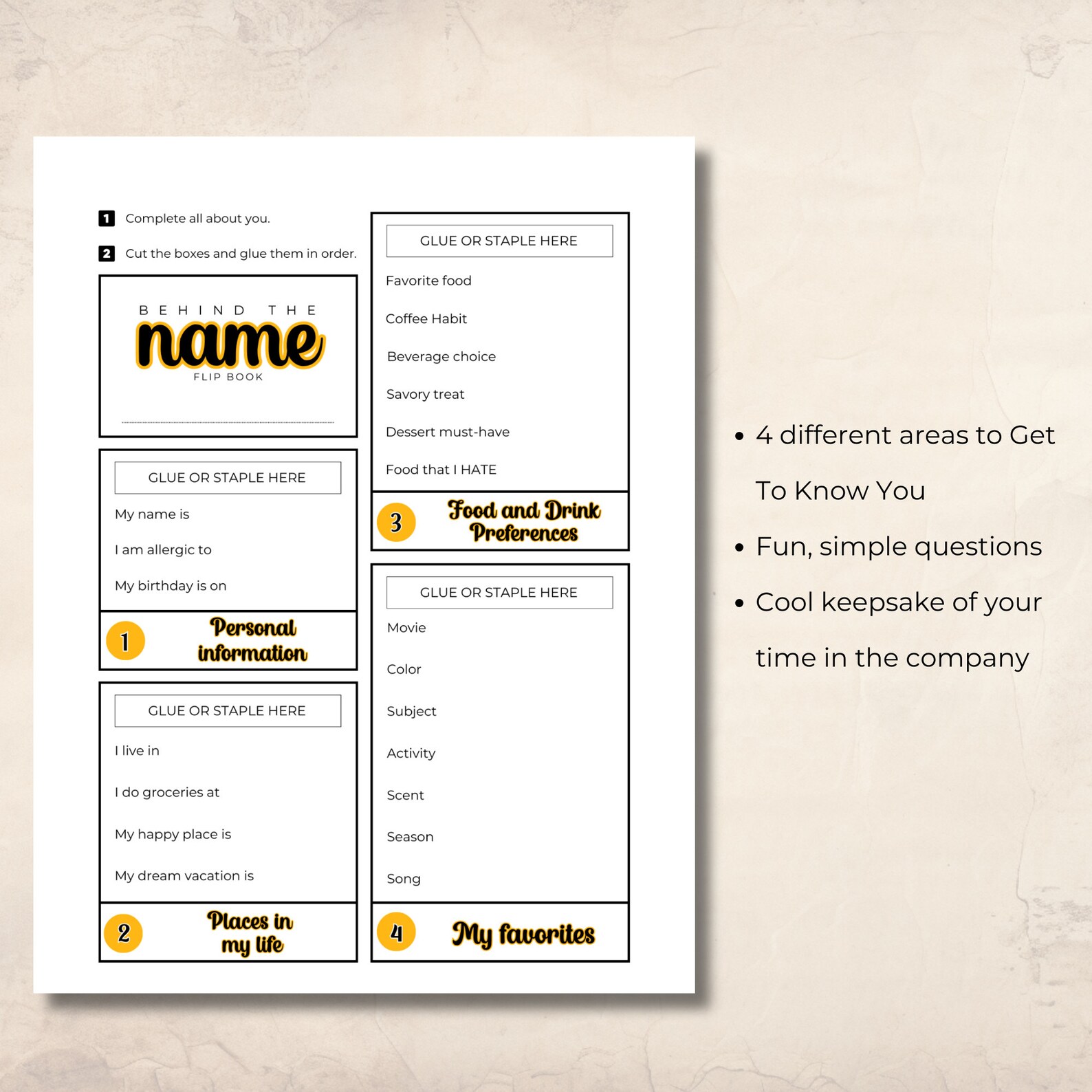 Get to Know Me Office Game Get to Know You Printable Game Company ...