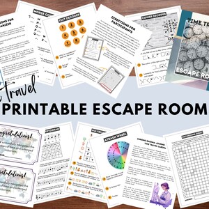 Printable Escape Room for Kids Time Travel Fun Family Games - Etsy
