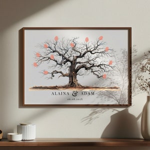 Thumbprint Wedding Guestbook Thumb Print Tree Guestbook Sign Printable ...