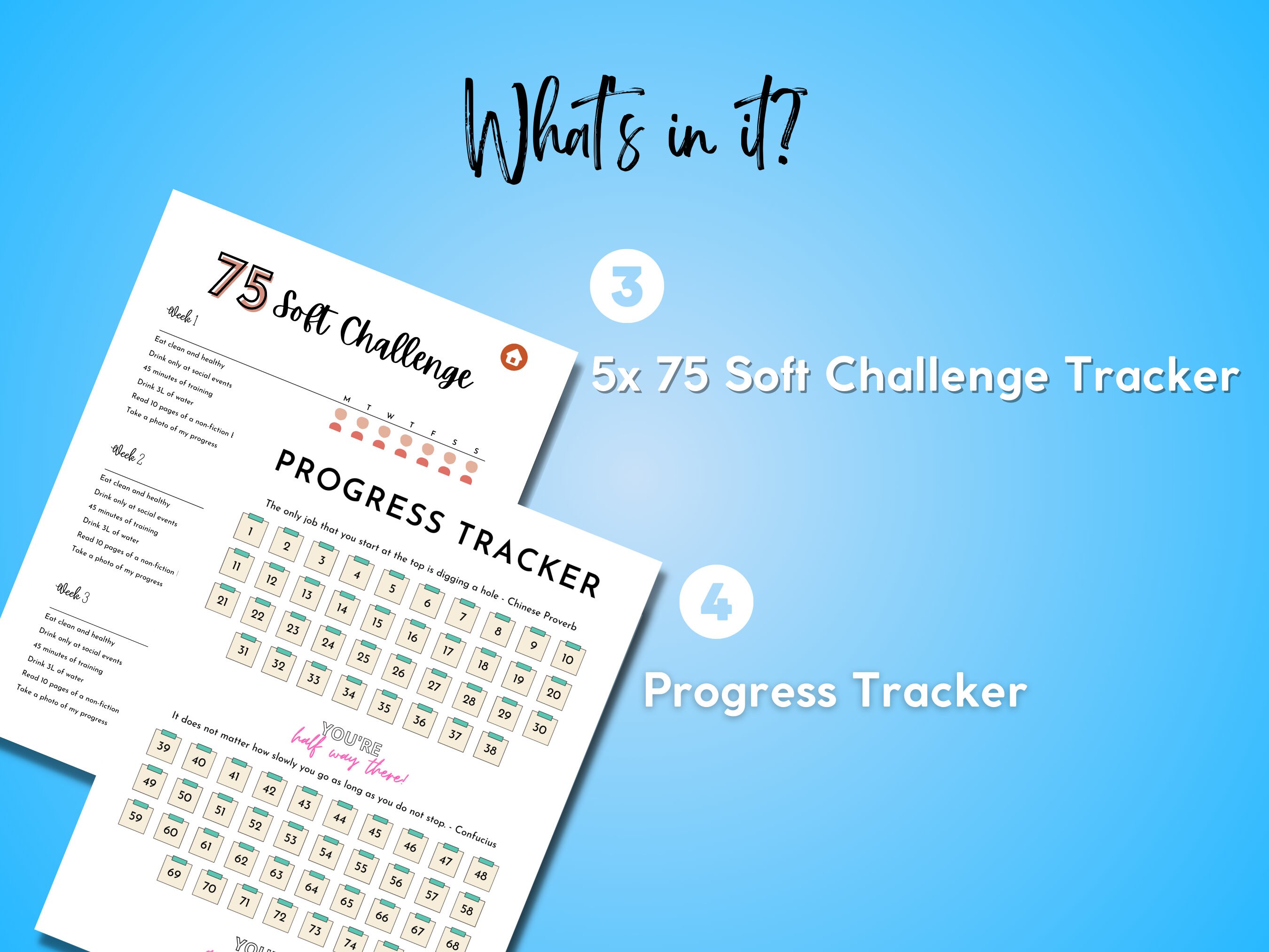 75 Soft Challenge Printable Bundle, 75 Day Challenge, 75 Soft Challenge ...