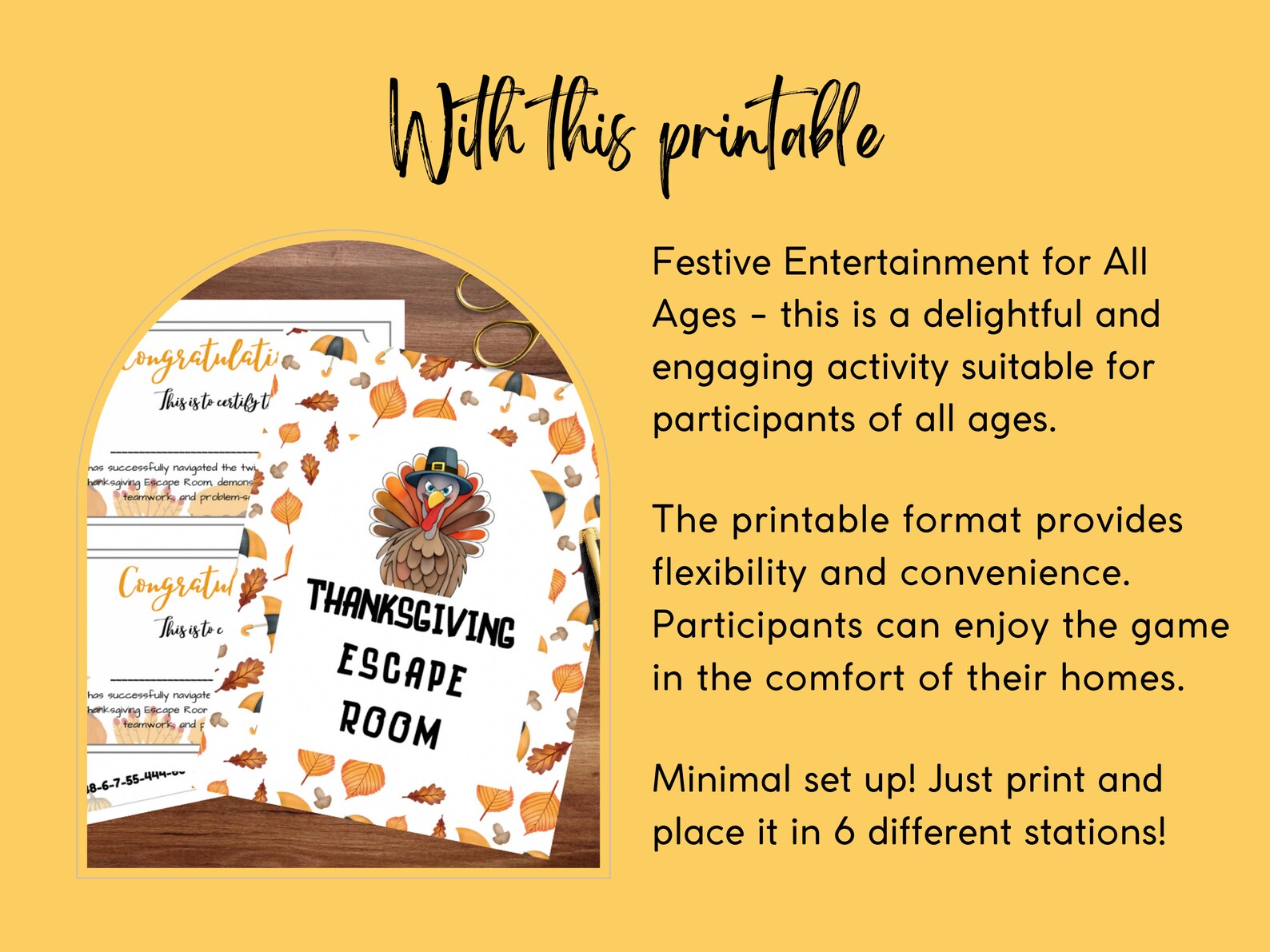 Thanksgiving Escape Room Printable Escape Room for Kids Escape Game ...