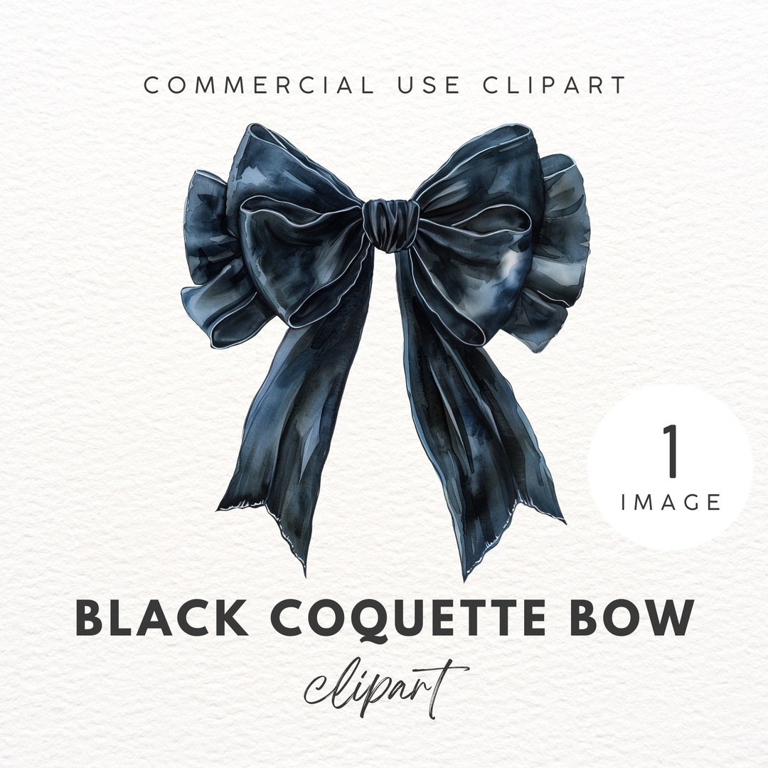 Black Coquette Bow Clipart Dark Coquette PNG for Shirts Black Bow ...