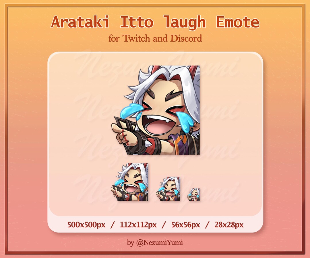 Twitch Emote / Genshin Impact / Arataki Itto Laugh / Cute / Instant ...