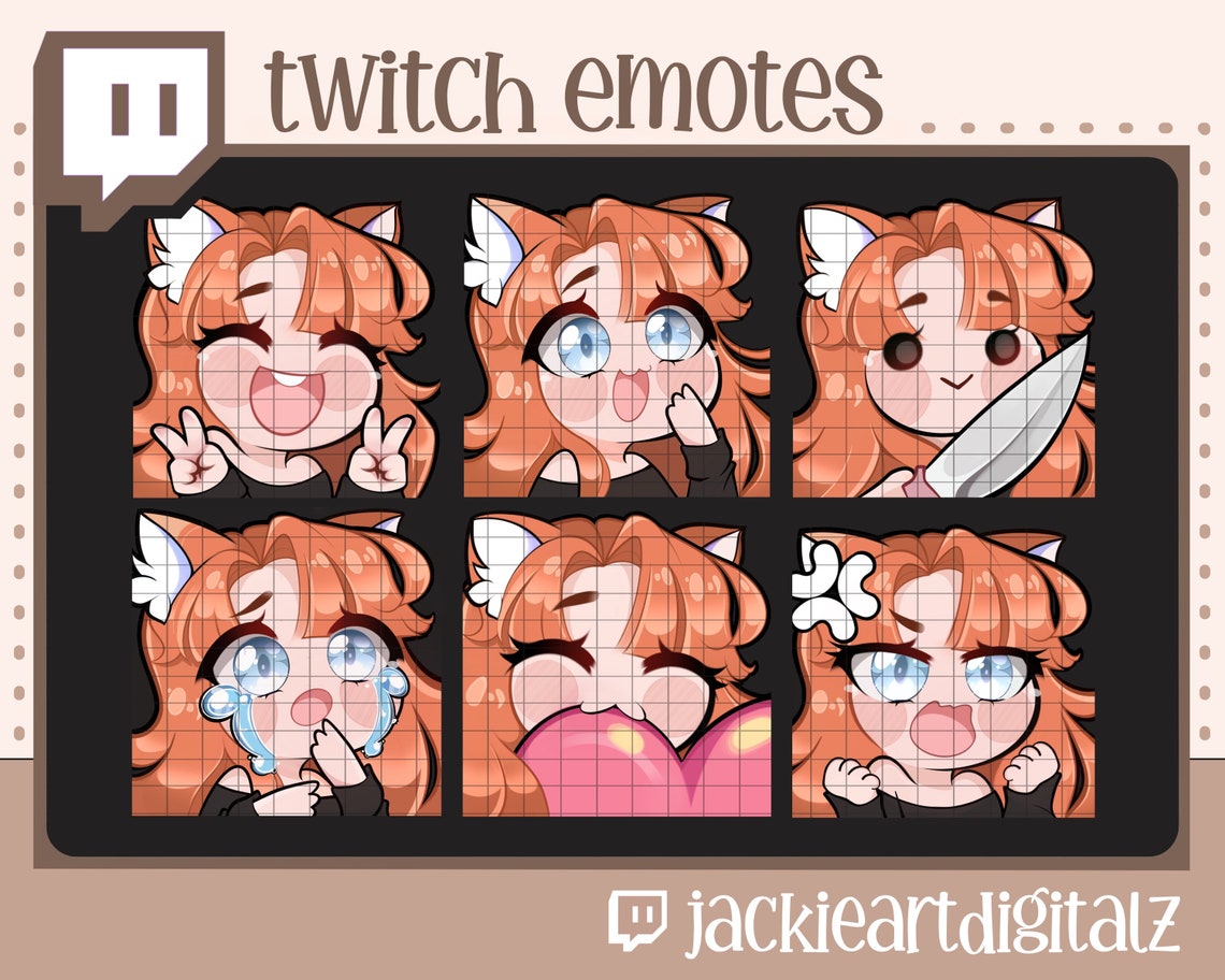 Twitch Emotes Heart Crying Happy Grumpy Knife - Etsy