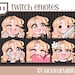 Twitch Emotes Heart Crying Happy Grumpy Knife - Etsy