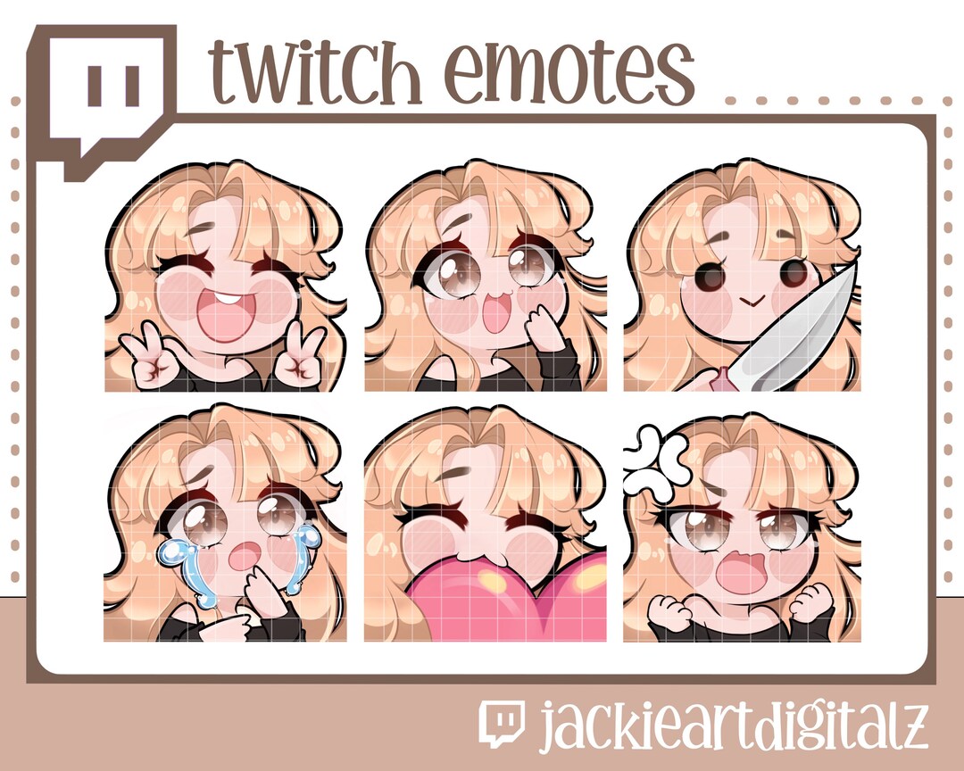 Twitch Emotes | Heart | Crying | Happy | Grumpy | Knife | Peace ...