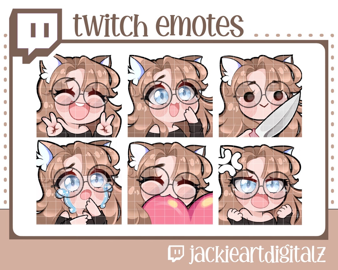 Twitch Emotes | Heart | Crying | Happy | Grumpy | Knife | Peace ...