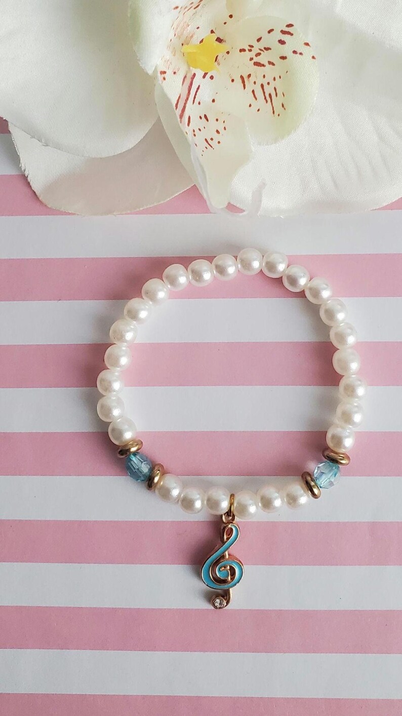 Music Note Bracelet, Music Note Jewelry, Beaded Bracelet, Jewelry, Gift ...