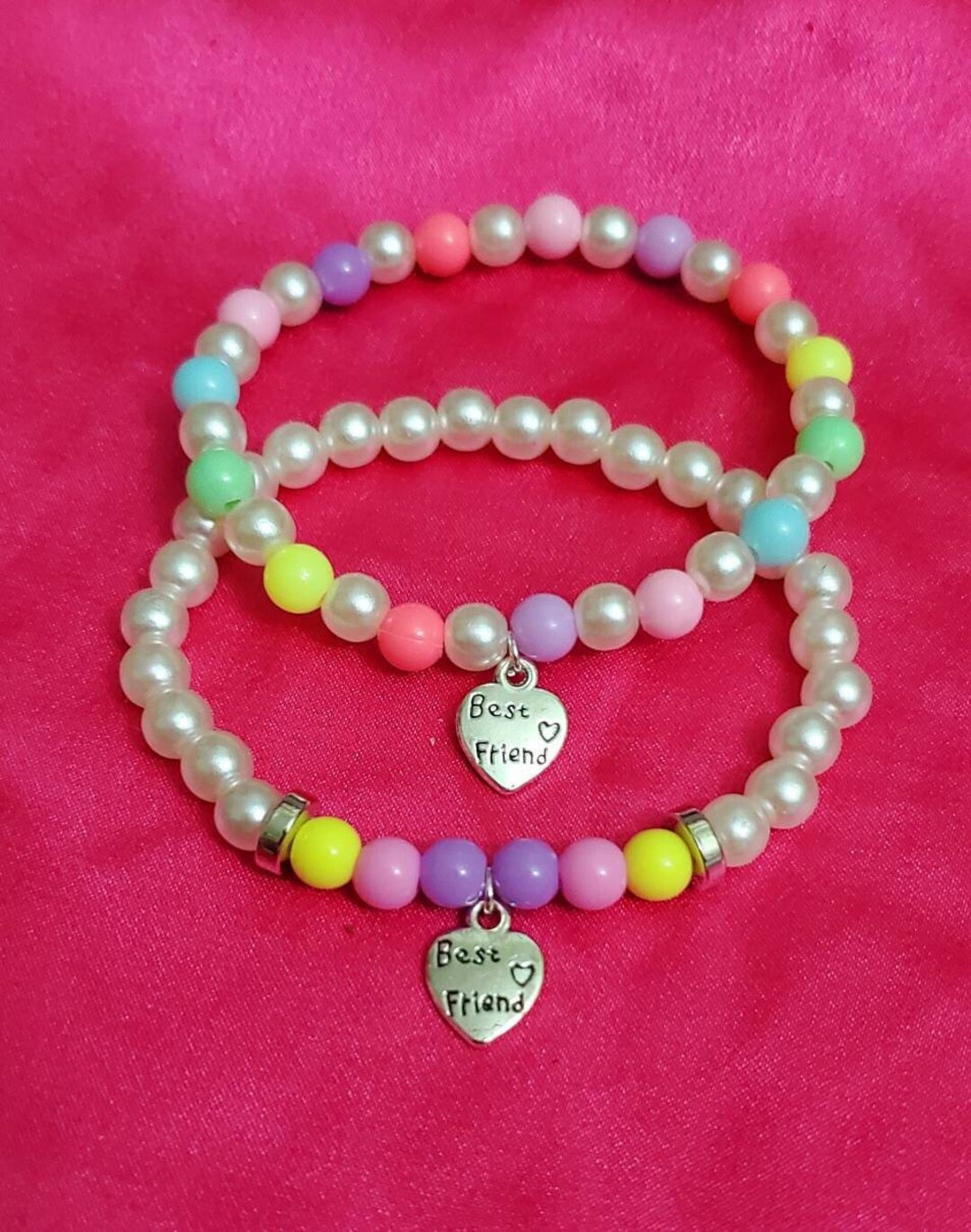 Best Friend Bracelets, Bestie Bracelets, Beaded Bracelets, Friendship ...
