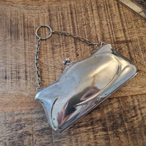 Antique Silver Plated Ladies' Evening Purse With Emerald-green Fabric ...