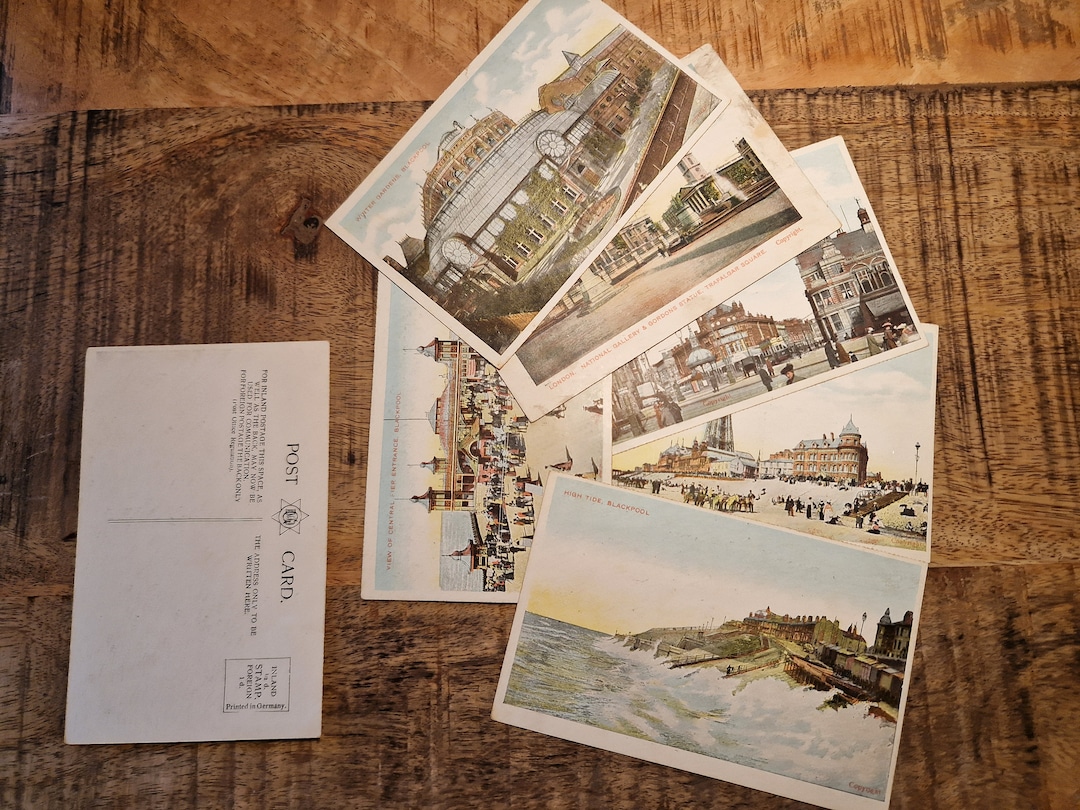 Vintage Postcards, Prints of Hand-painted British Scenery, German-made ...