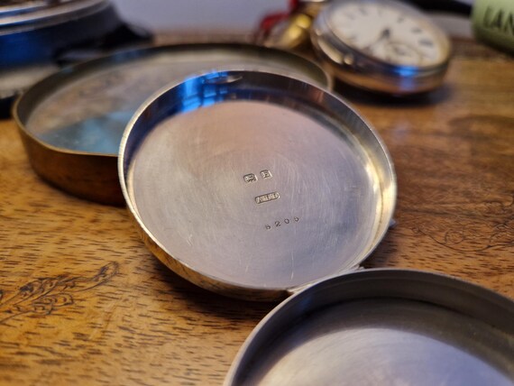 Antique circular Sterling Silver Watch Case 1929, Bir… - Gem