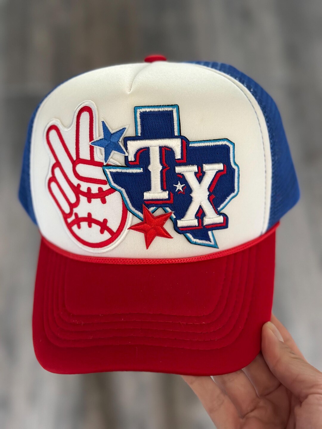Texas Baseball Trucker Hat, Custom Trucker Hat, Baseball Hat, Custom ...