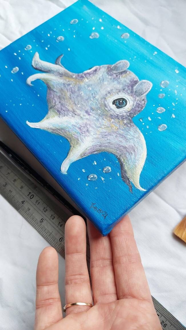 Dumbo Octopus Original Painting Cute Octopus Illustration Acrylic Art ...