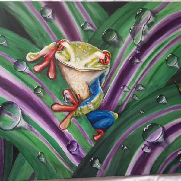Tree Frog Painting - Etsy