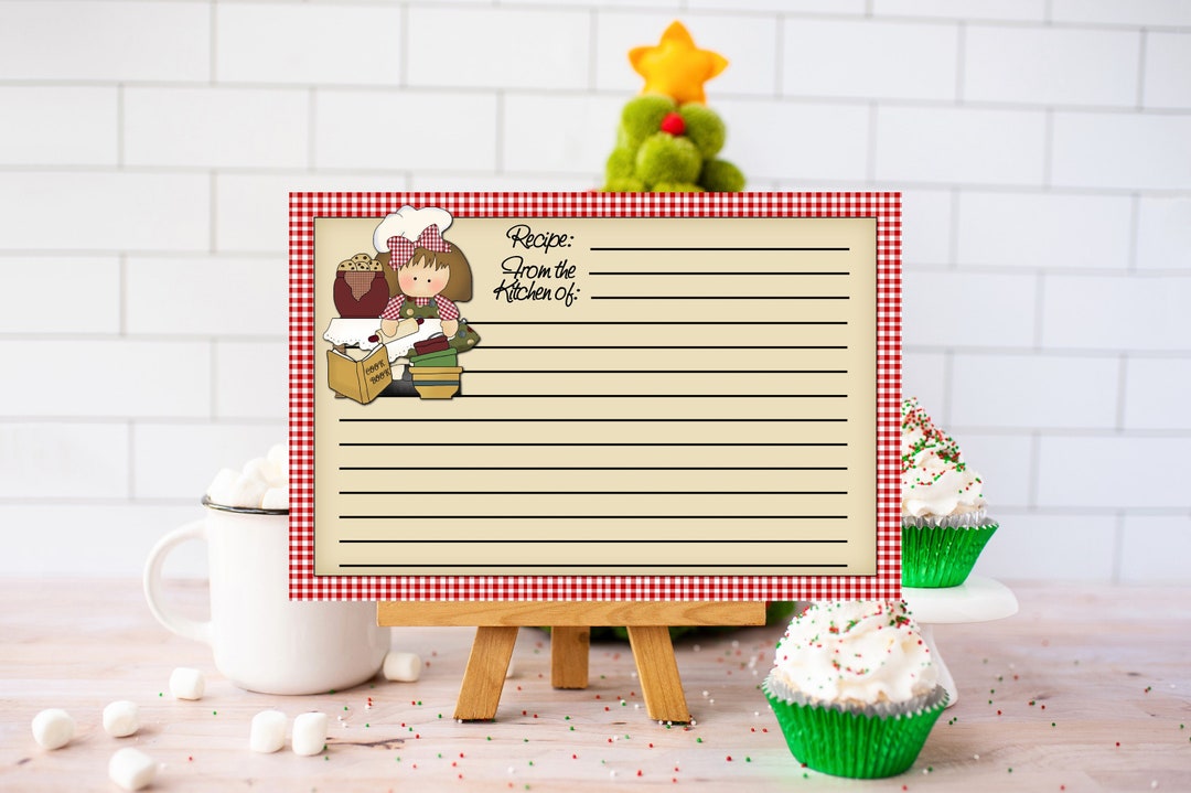 Printable Recipe Cards - Etsy