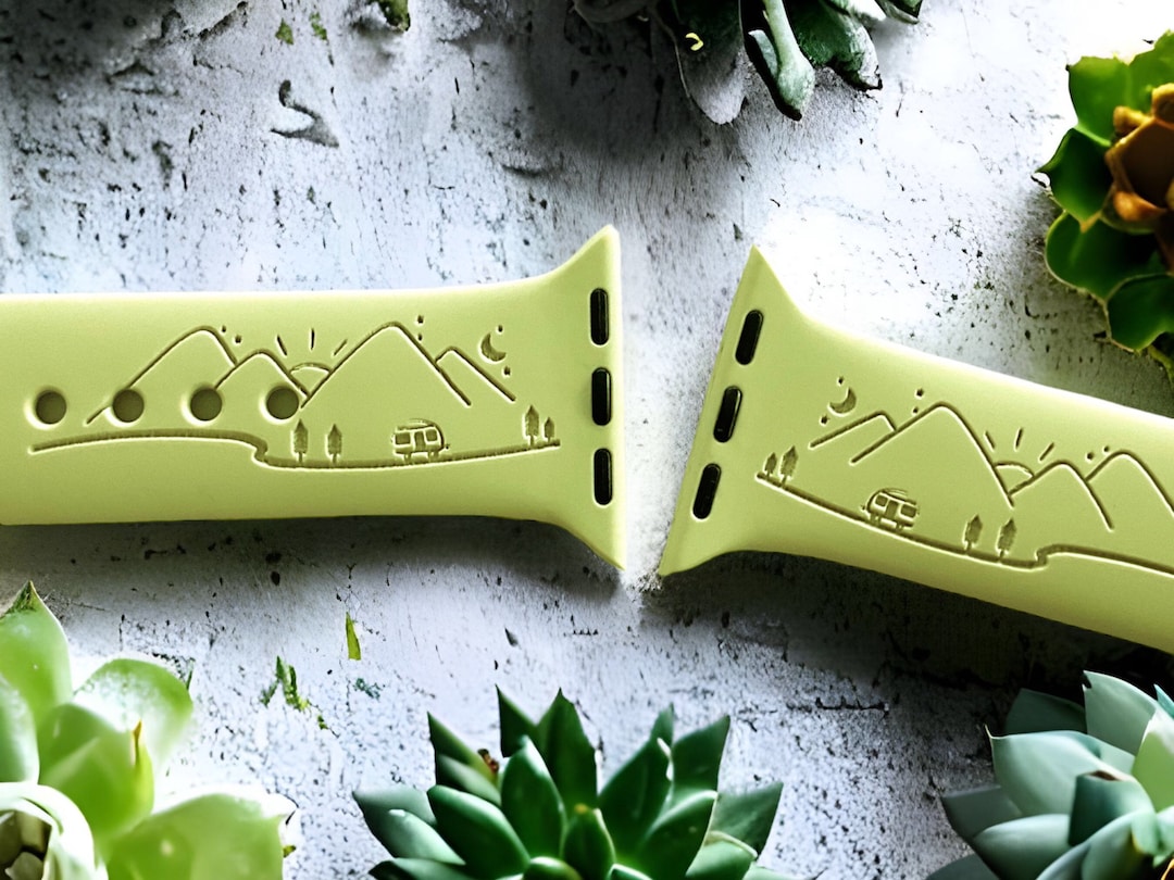Mountains Camper RV Engraved Watch Band 38/40/41 Mm 42/44/45 - Etsy